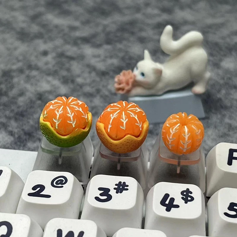 Fruit-Orange-Key-Cap-Transparent-Creative-Personalized-3D-DIY-Cross ...
