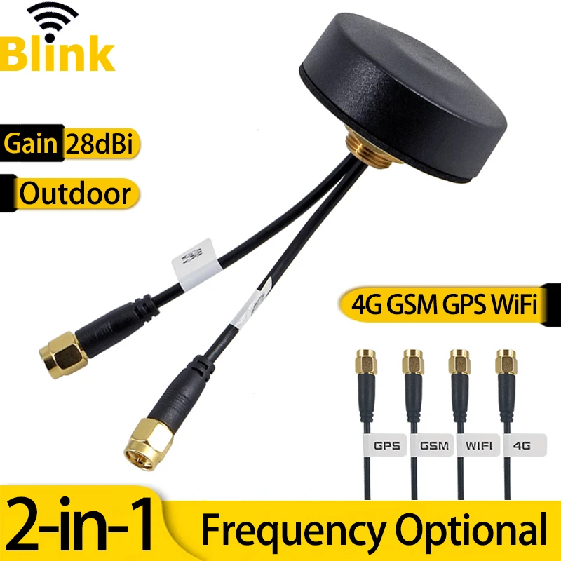 듀얼 밴드 옵션 야외 방수 DTU 캐비닛 안테나, 와이파이, 4G, GPS, GSM, 2 인 1 안테나, 28dBi 옴니 신호 ...