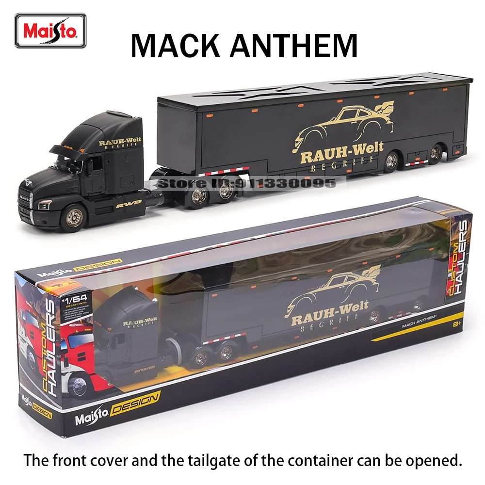 Maisto-1-64-MACK-Anthem-LoneStar-UP-Transport-Casting-Manufacturing-Trailer-Model-Simulation ...
