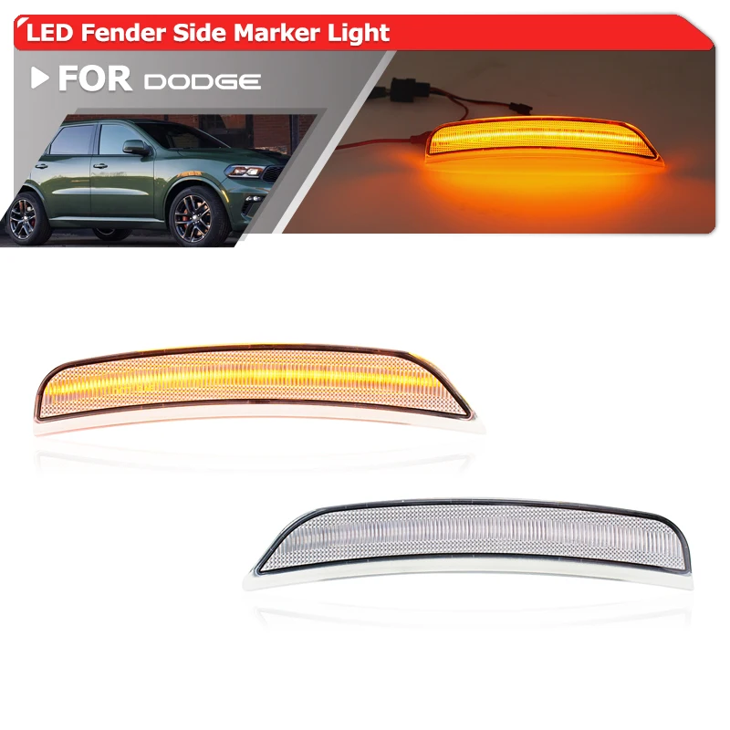 For 2021 2022 2023 2024 2025 2026 Dodge Durango Bumper White/Amber LED ...