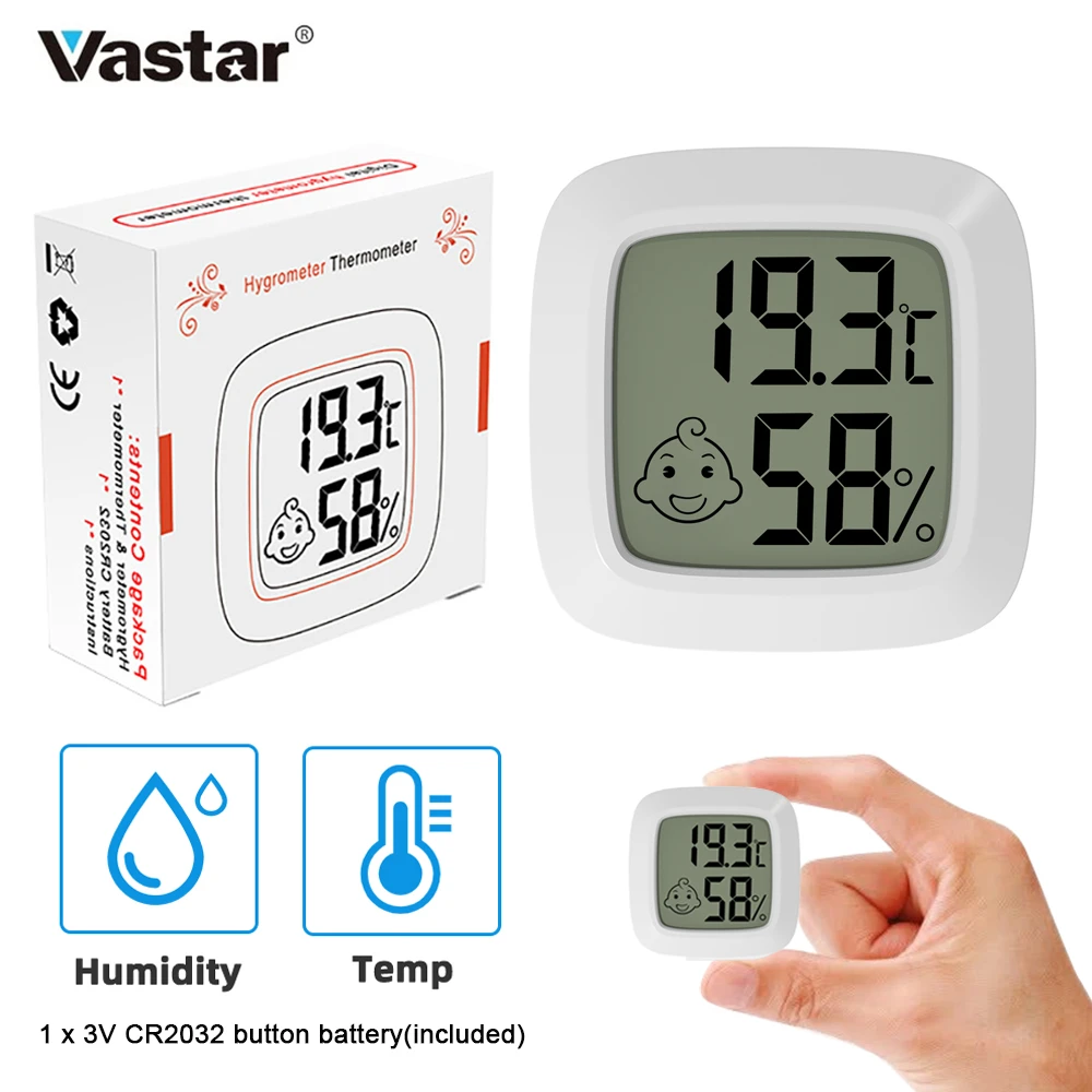 Mini LCD Digital Thermometer Hygrometer Indoor Room Temperature ...