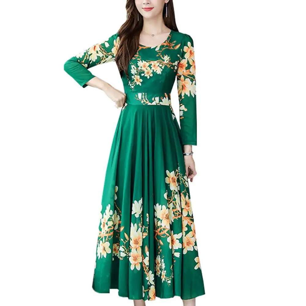 summer dress Dress Floral Print Waist Tight Polyester A line S11Dress ...