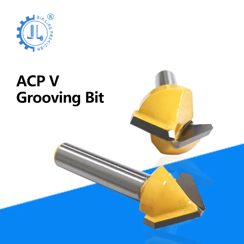 Acp V Groove Router Bits End Mill Carbide Cnc Aluminum Endmill Acp ...