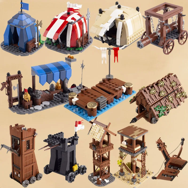 Medieval Accessories Military Building Blocks Siege Ladder Guard Tower ...