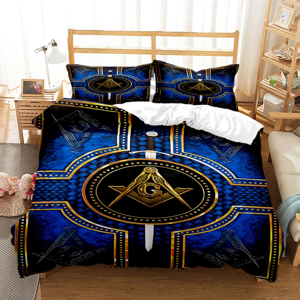 Masonic-Illuminati-Print-Three-Piece-Bedding-Set-Fashion-Article ...