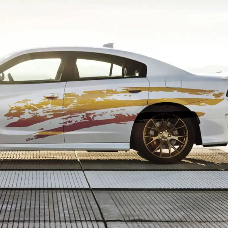 American-Flag-Splatter-Marks-Splash-USA-Side-Doors-Pickup-Van-Vehicle ...