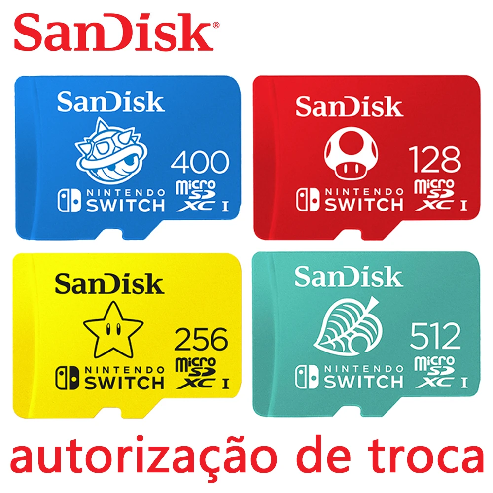 SanDisk-TF-Cart-o-de-Mem-ria-para-Nintendo-Switch-Flash-Card-MicroSDXC ...