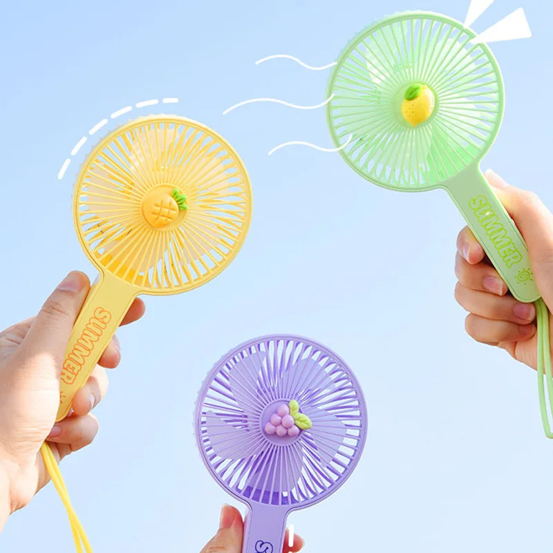 Fruit-Handheld-Small-Fan-Three-Speed-Usb-Charging-Large-Wind-Charging ...