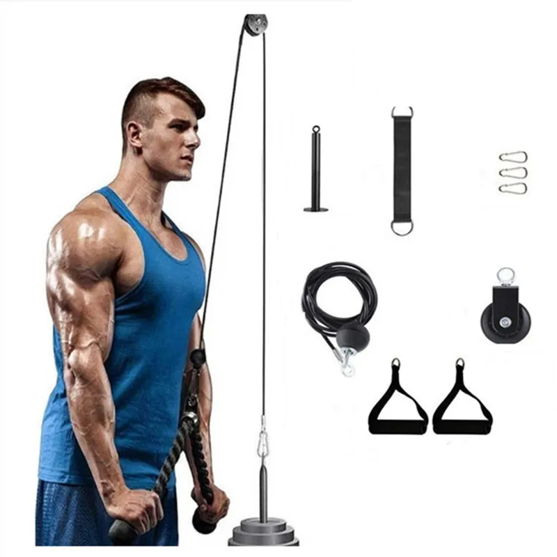 1Set-9-8-Pcs-DIY-Arm-Biceps-Triceps-Chest-Pull-Rope-Fitness-Pulley ...