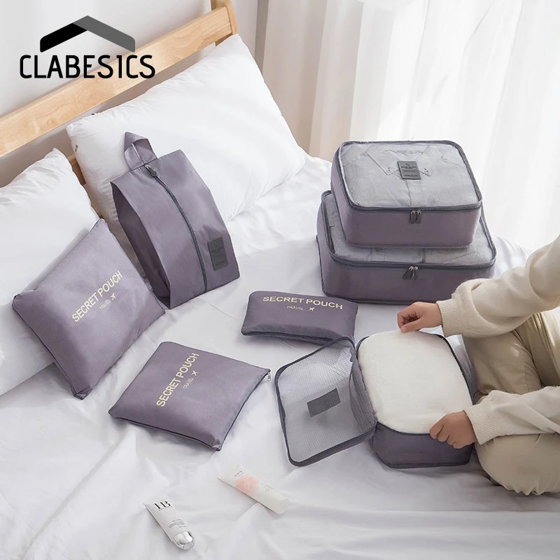 7pieces Set Travel Organizer Storage Bags Suitcase Packing Set Storage ...