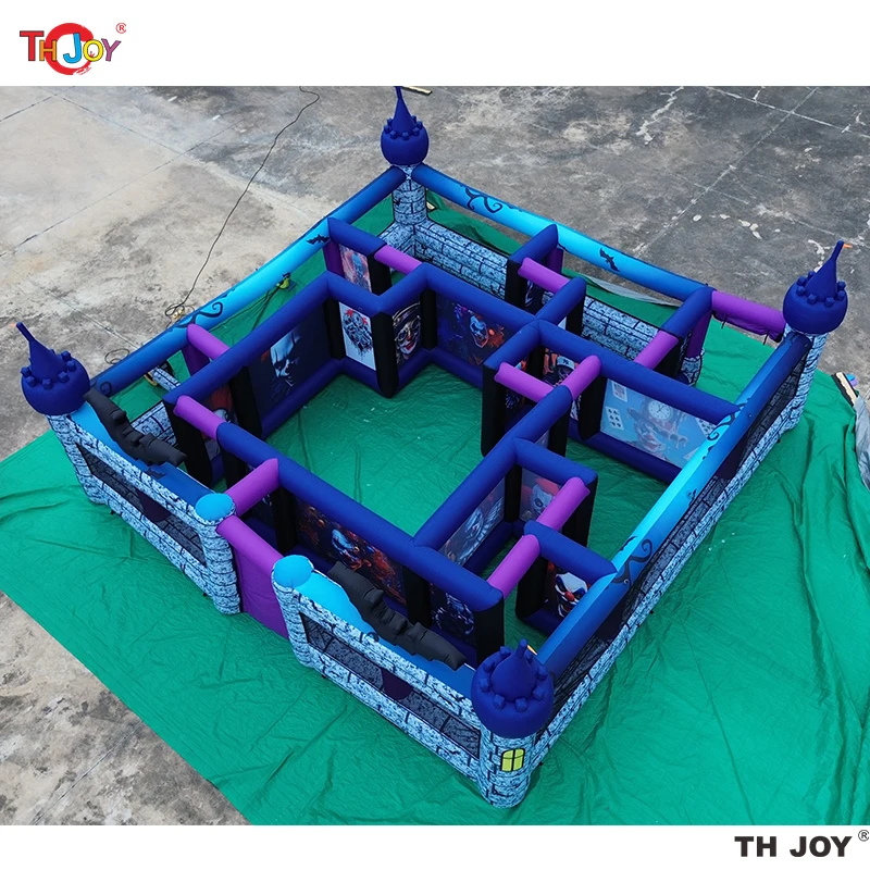 8x8m Inflatable Clown Haunted House Horrible Inflatable Bat Puzzle ...