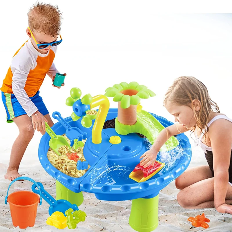 Water-Table-Sandbox-for-Kids-Outdoor-Sensory-Play-with-Sand-Toys-and ...