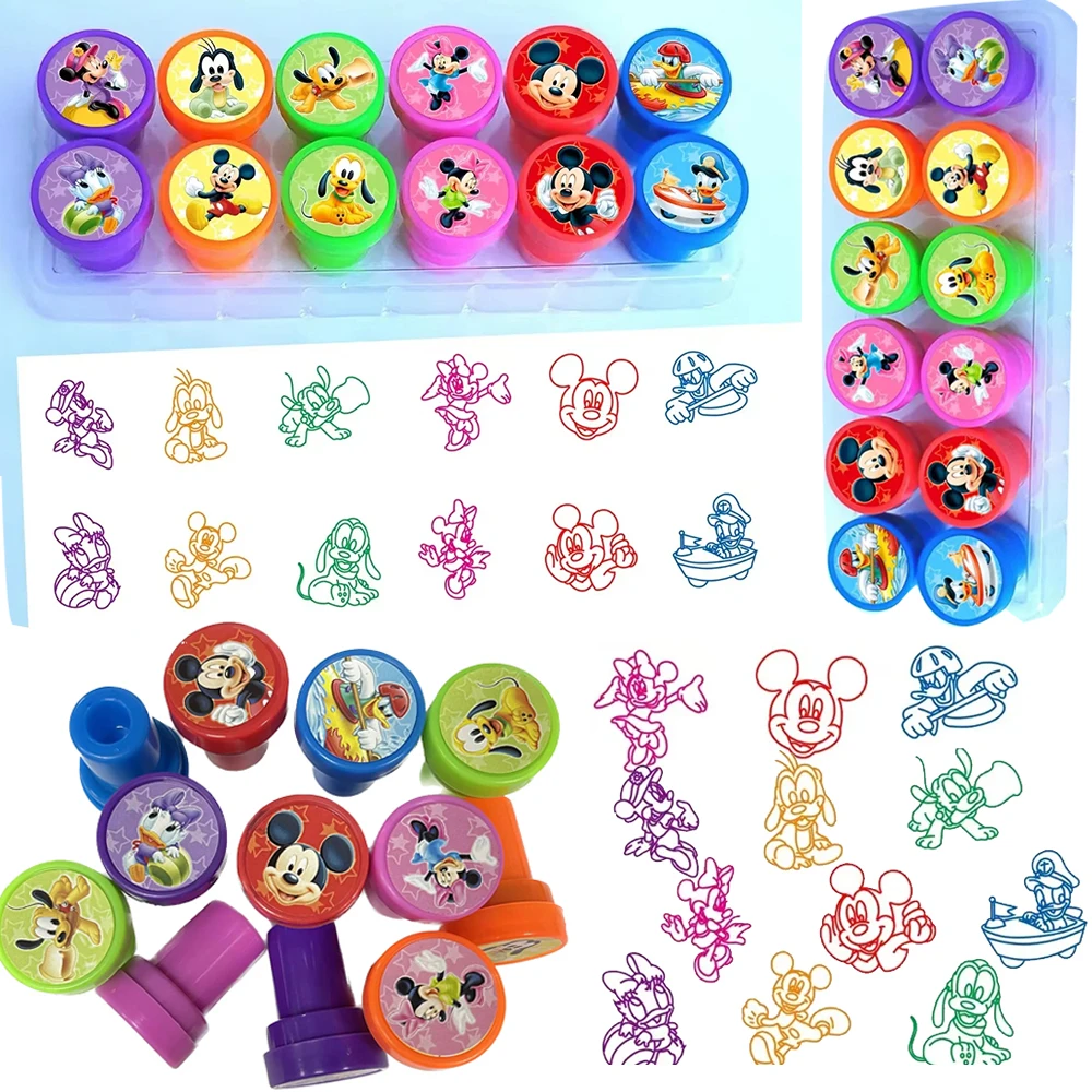 12-36Pcs-Minnie-Mouse-Stampers-Party-Favors-Mickey-Donald-Duck-Seal ...