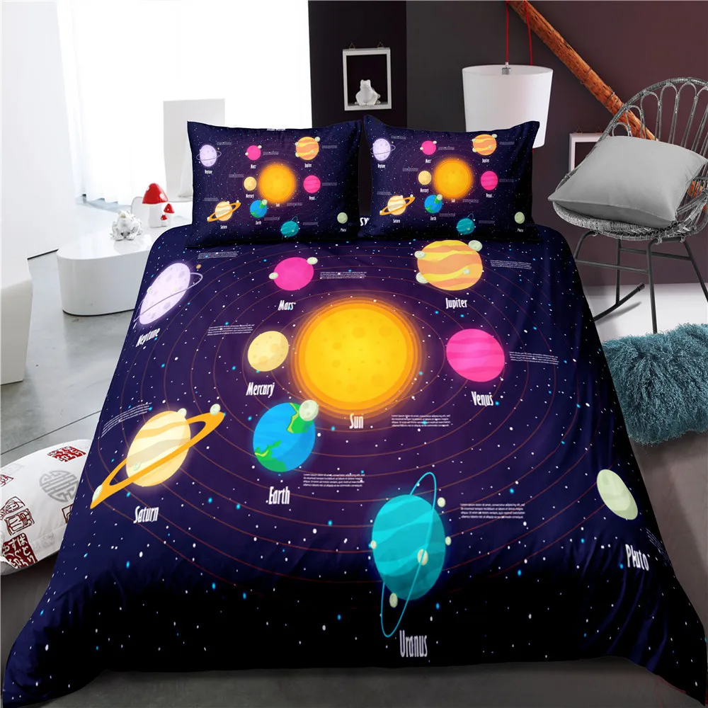 Boys Bedspread With Solar System