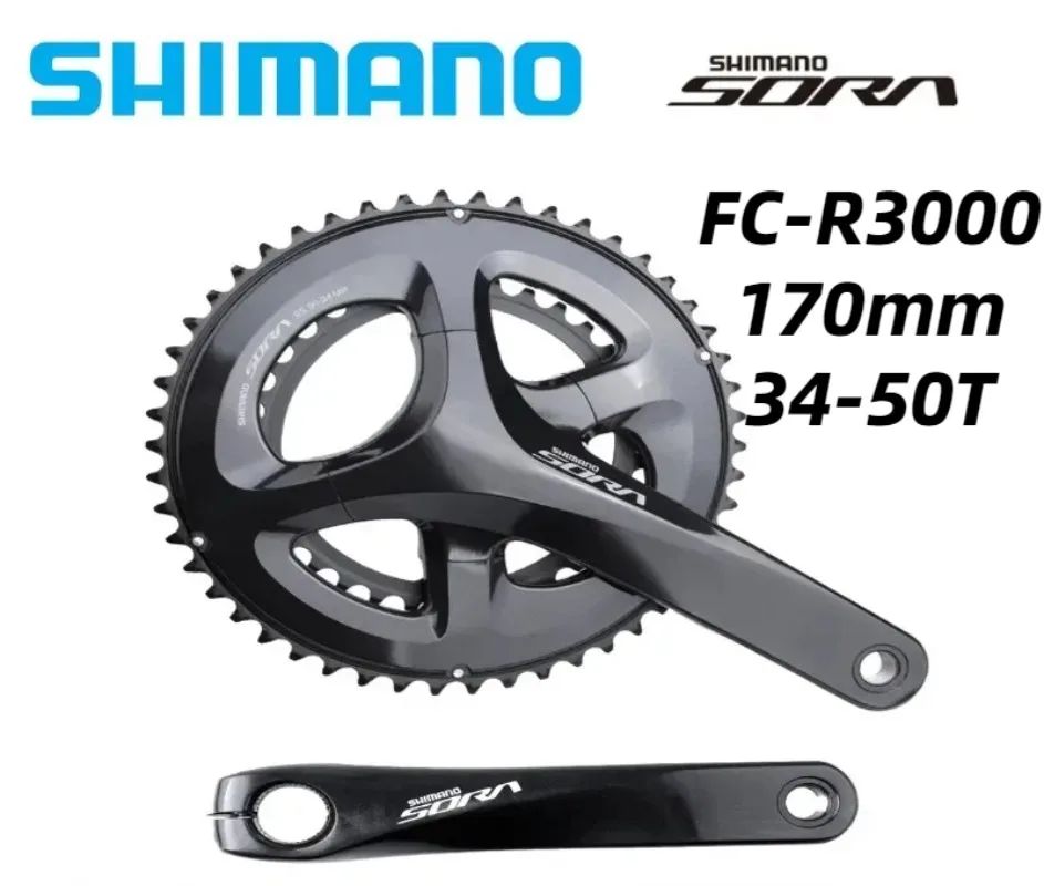 SHIMANO-SORA-FC-R3000-2x9-Speed-170mm-50-34T-Crankse-Groupset-with ...
