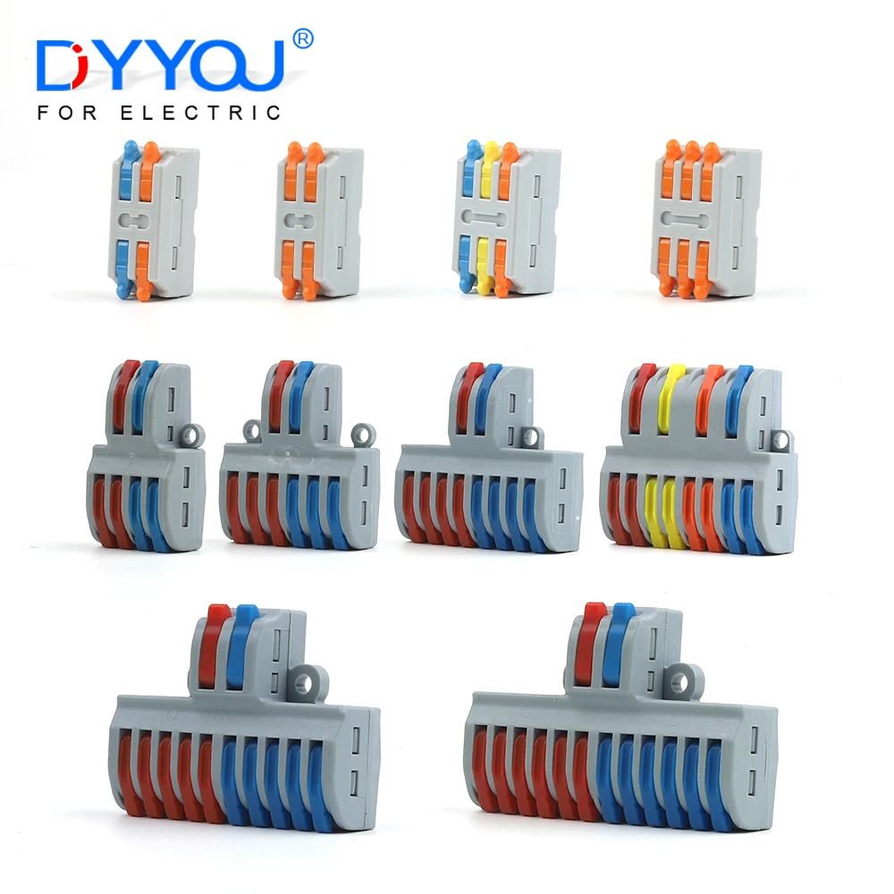 1-in-multiple-out-Quick-Wire-Connector-With-Lever-Universal-Electrical-Splitter-Cable-Butt-Home ...