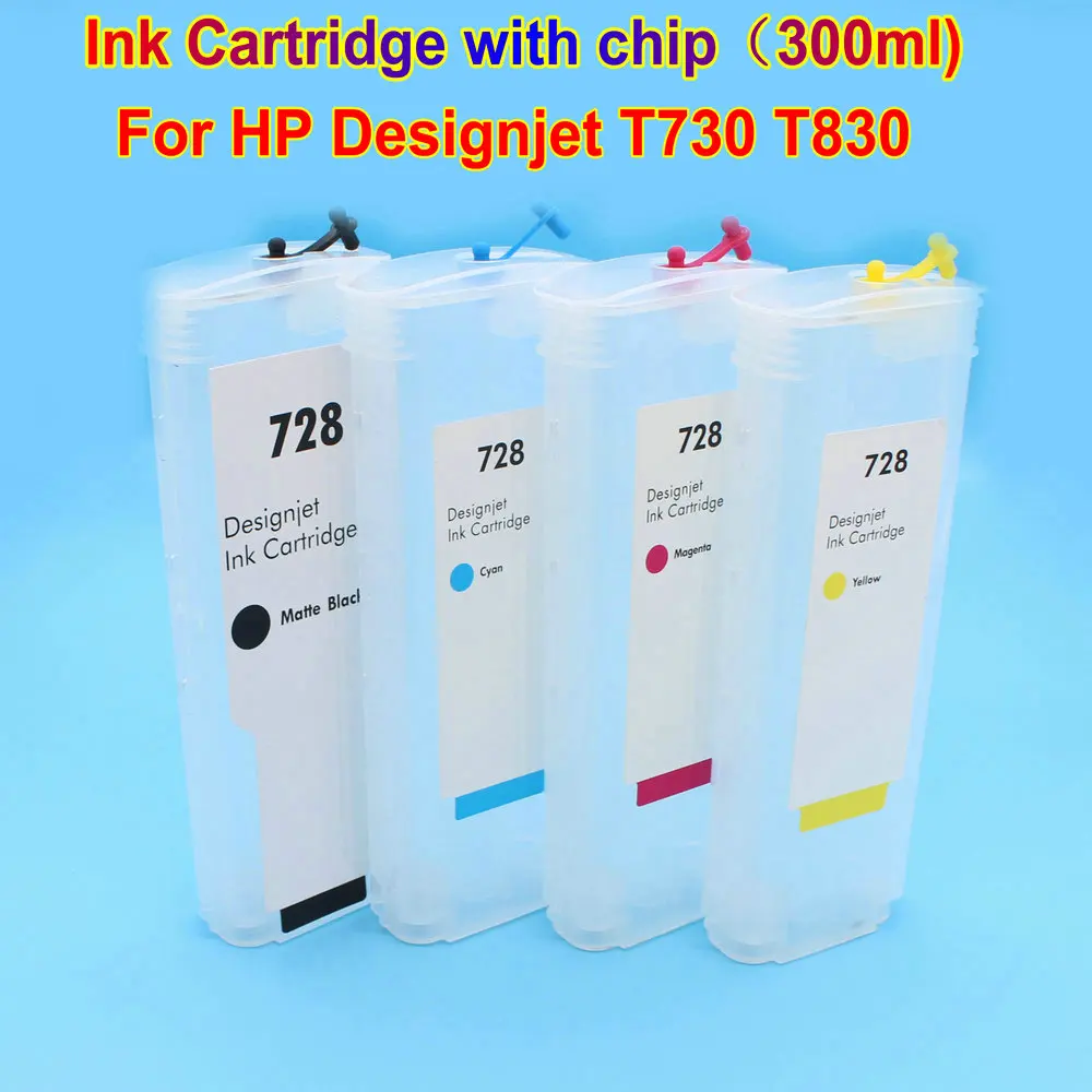 For-HP-728-Refillable-Ink-Cartridge-With-Chip-Printer-Refill-Ink ...
