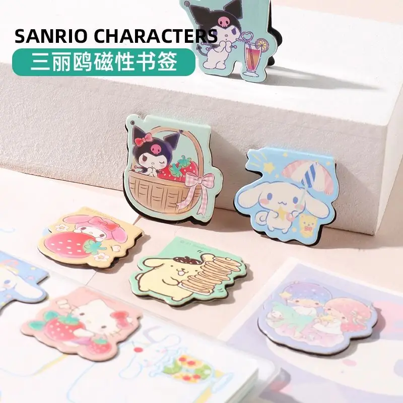 4pcs-Genuine-Sanrio-Cute-Magnetic-Bookmark-Kuromi-Cinnamoroll-Student ...