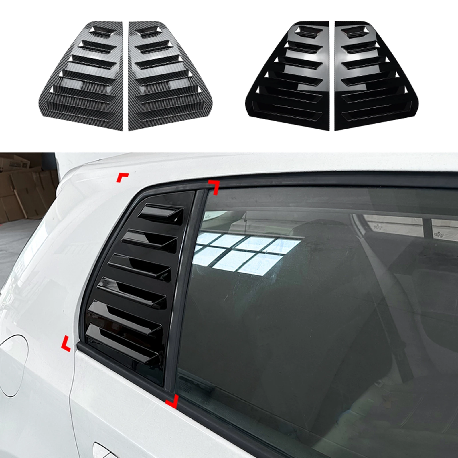 For-Volkswagen-VW-Golf-6-MK6-2008-2012-Carbon-Fiber-Look-Glossy-Black ...