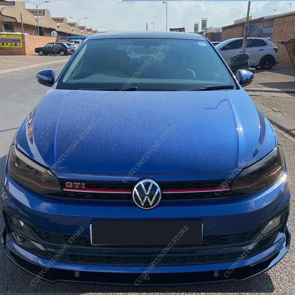 For-VolksWagen-Polo-MK6-3Pcs-Front-Bumper-Lip-Spoiler-Splitter-Diffuser ...