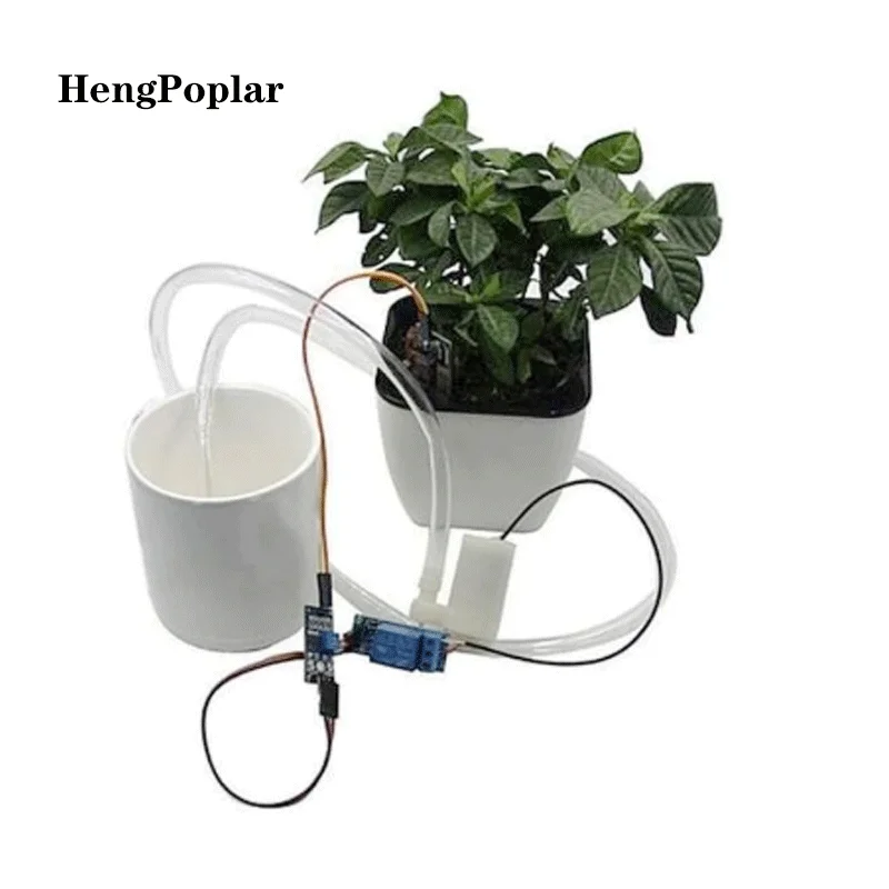Diy Automatic Watering Irrigation System Soil Moisture Sensor Pump ...