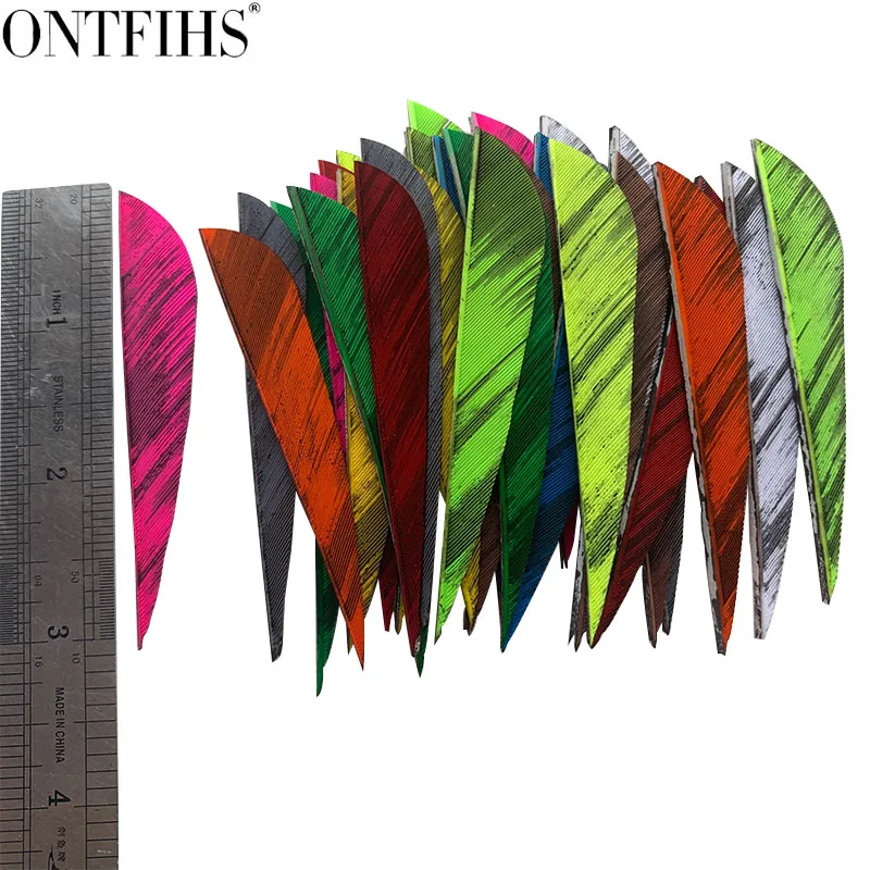 50 Pcs /lot New 3 Inch Archery Feather Arrows Ink Painting Feathers ...