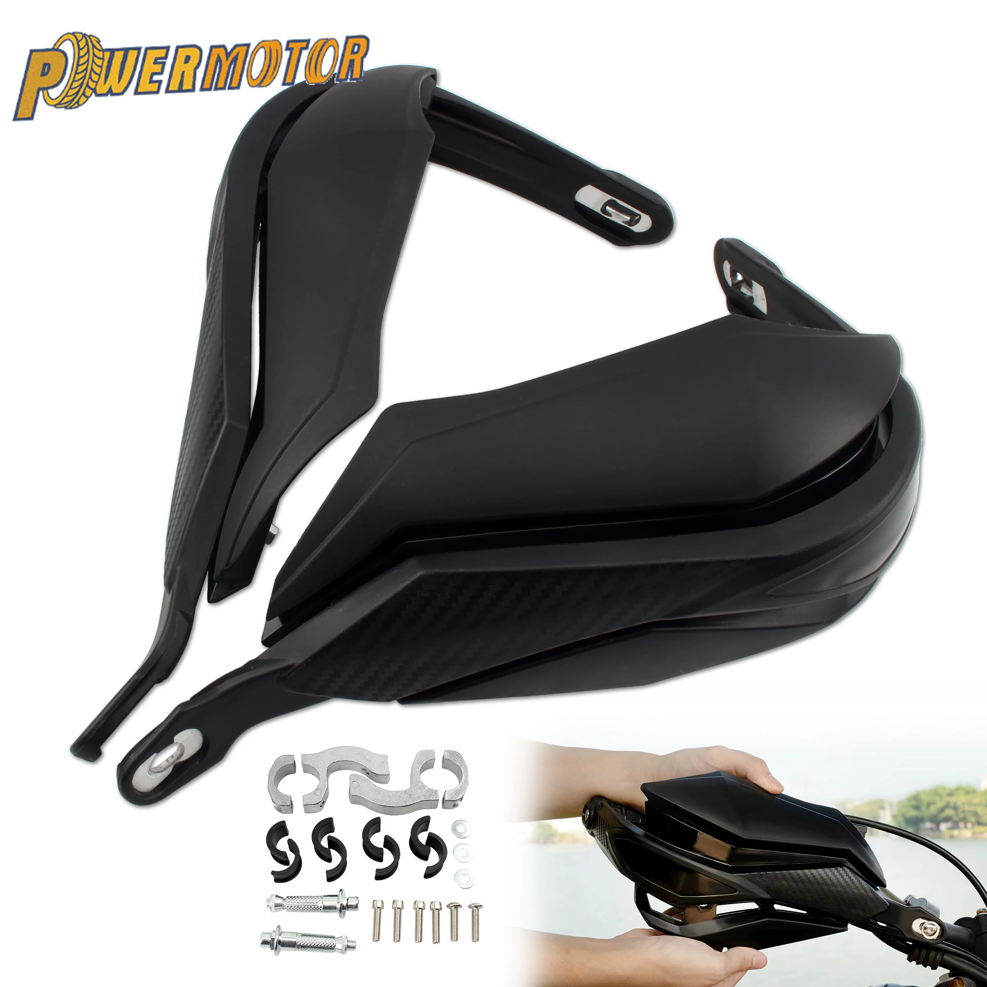 Universal 22-28mm Handlebar Motocross Motorcycle Handguards Hand Guards ...