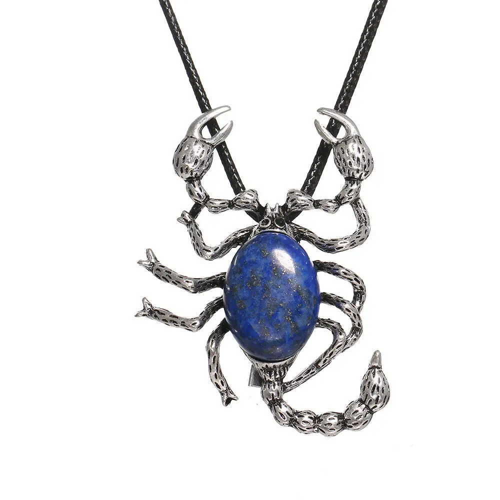 Natural-Stone-Crystal-Scorpion-Pendant-Necklace-Reiki-Healing-Energy ...
