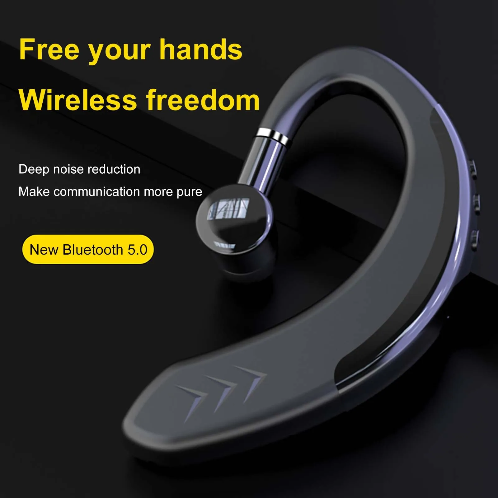 Business-Bluetooth-Headset-With-Mic-Hands-Free-Earbuds-For-Office ...