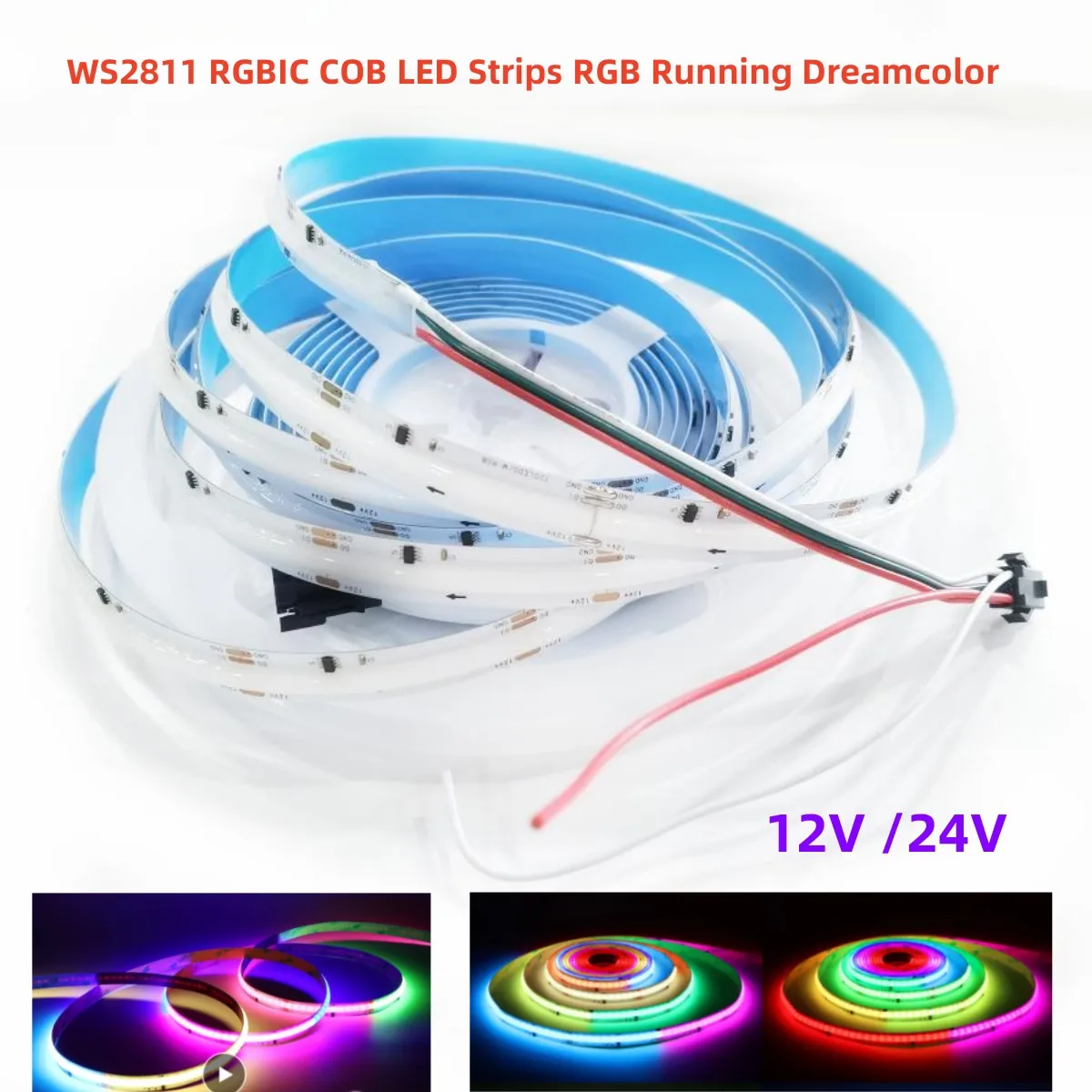 WS2811-RGBIC-COB-LED-Strips-RGB-Running-Dreamcolor-Chasing-Flowing-Mode ...