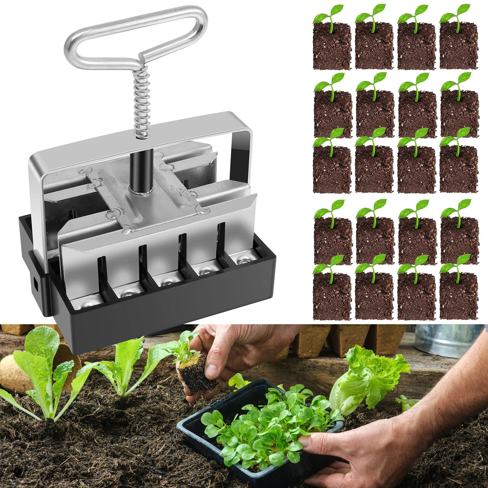 3-4inch-Handheld-Seedling-Soil-Blocker-Soil-Block-Maker-Stainless-Steel ...