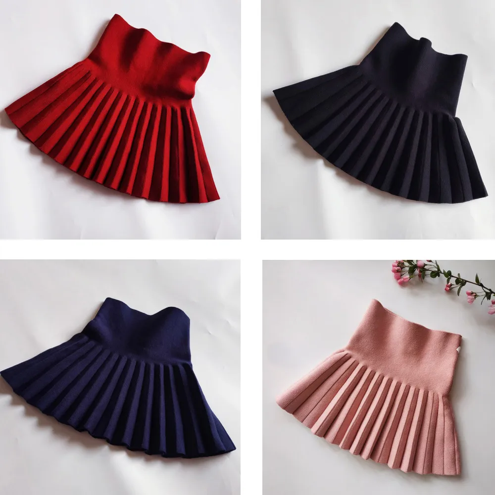 Children-s-Skirts-Autumn-Winter-Girls-Skirts-Children-s-Knitted-Pleated ...