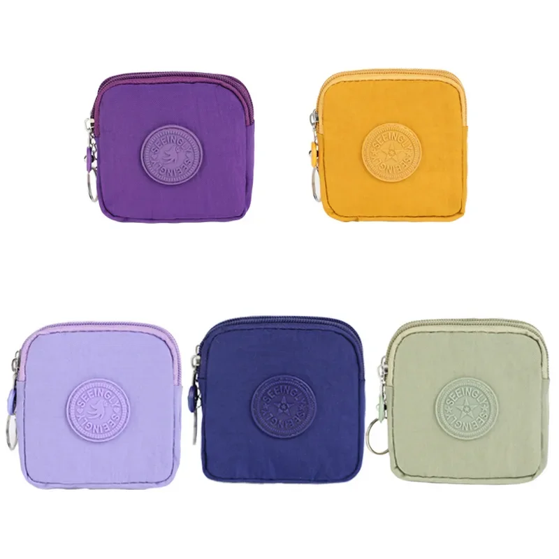 Multi-functional-Coin-Purse-Card-Holder-Double-Zipper-Square-Wallet ...