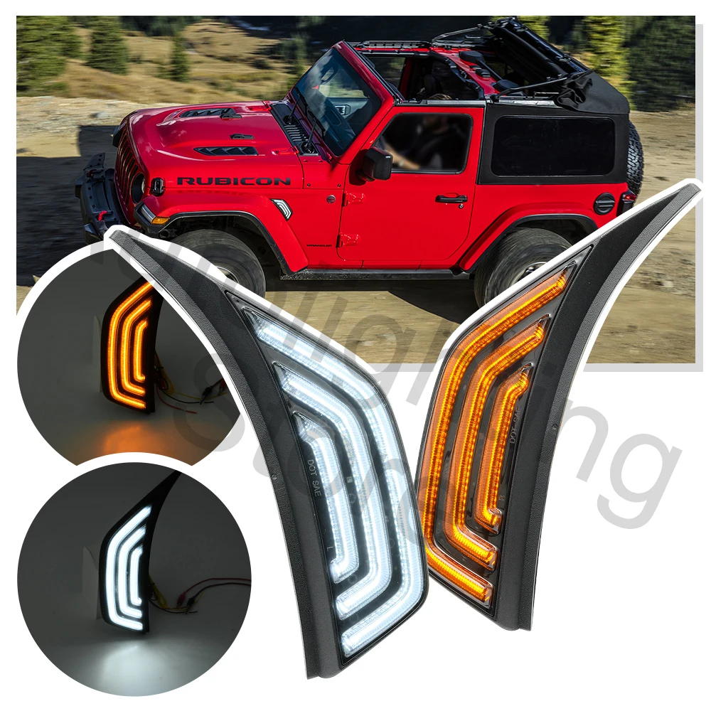 2X-swichback-Dual-color-Turn-Signal-Lights-Parking-light-For-Jeep ...