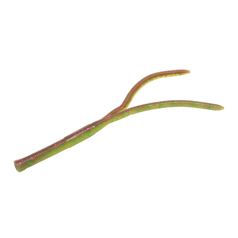 10pcs Soft Plastic Lure Worm Twin Tail Stick 138mm 3.8g 4g Floating ...