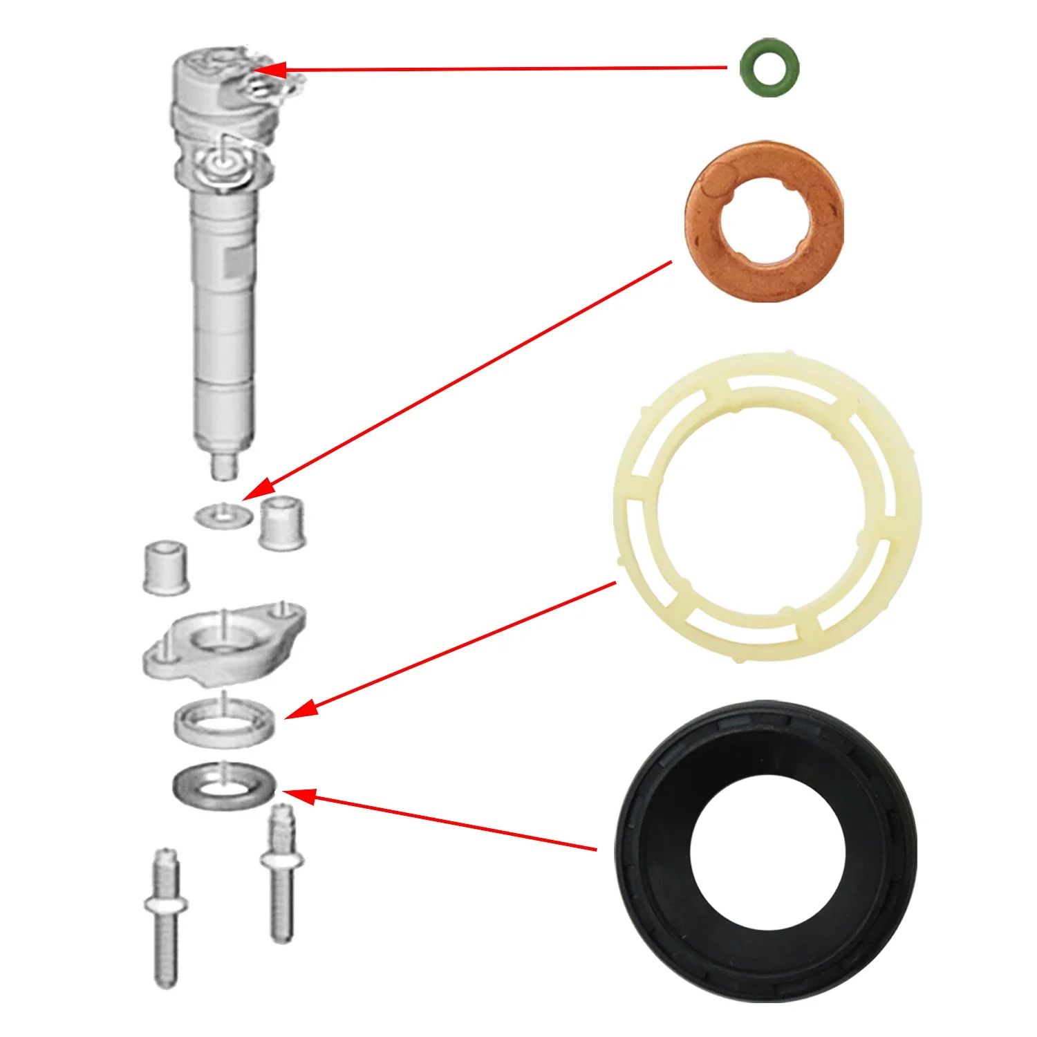 Fuel-Injector-Nozzle-Repair-Kit-Seals-Washer-O-Ring-For-Citroen ...