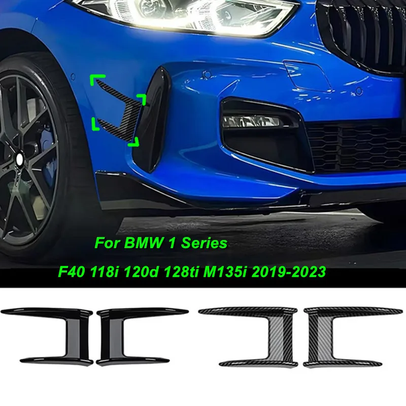 Glossy-Black-Car-Front-Bumper-Lip-Side-Spoiler-Splitter-Trim-For-BMW-1 ...