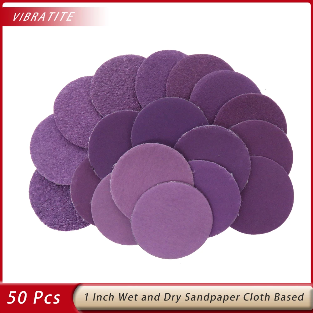 50Pcs Sandpaper 1Inch Sandpaper 25mm Grinding Disc Film Hook Loop ...