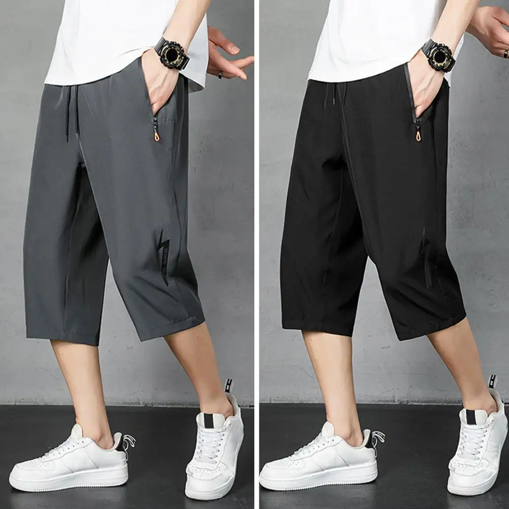 Fashion-Calf-Length-Pants-Solid-Color-Dressing-Up-Breathable-Male ...