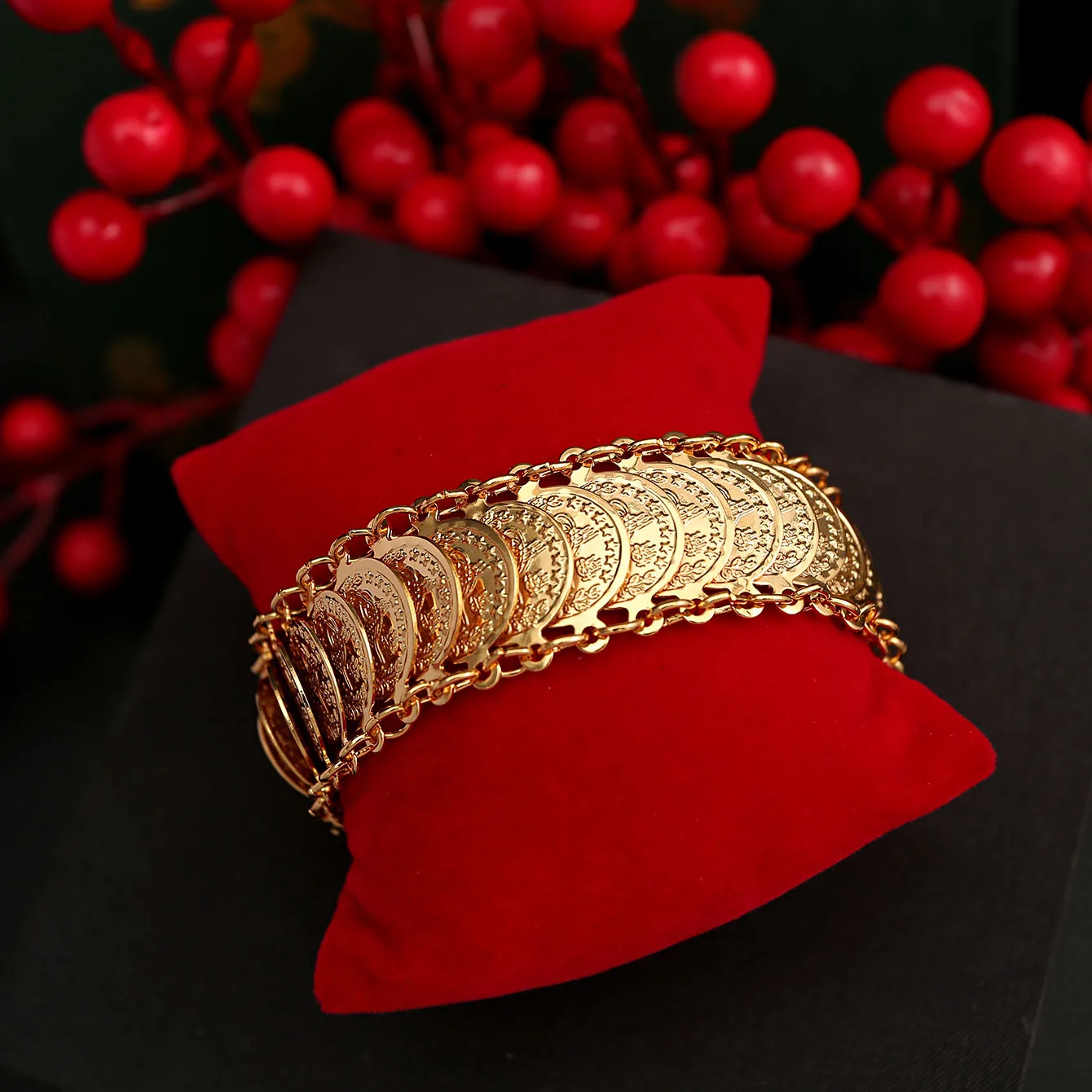 1PC-Copper-Gold-plated-Turkish-Coin-Bracelet-Middle-Eastern-Arabic ...