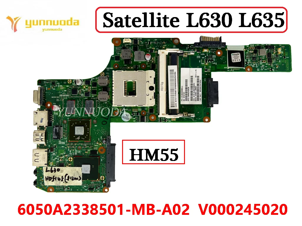 Original Para Toshiba Satellite L630 L635 Portátil Placa-mãe Hm55 Ddr3 6050a2338501-mb-a02 ...