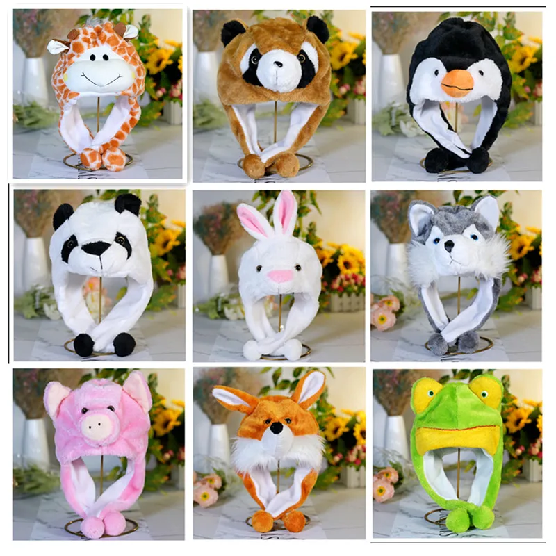 Children-Kids-Funny-Animal-Hat-Carton-Birthday-Carnival-Party-Plush-Cap ...