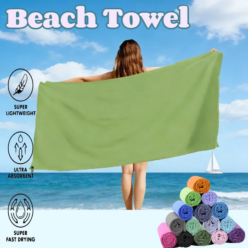 Multi-Size Beach Towel Pack Super Absorbent Fast Dry Sand Resistant ...
