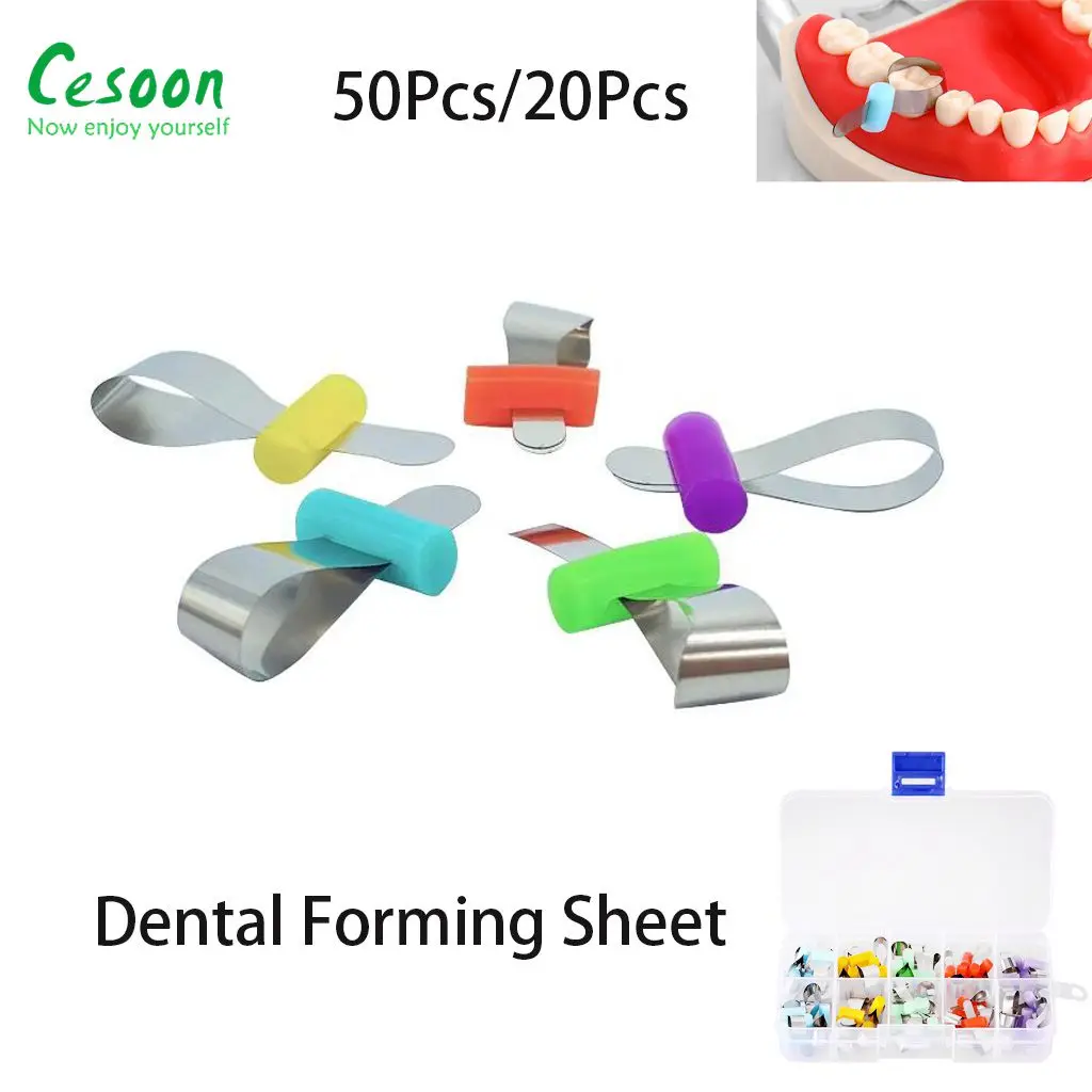 50Pcs/20pcs Dental Orthodontic Forming Sheet Sectional Contoured Metal ...