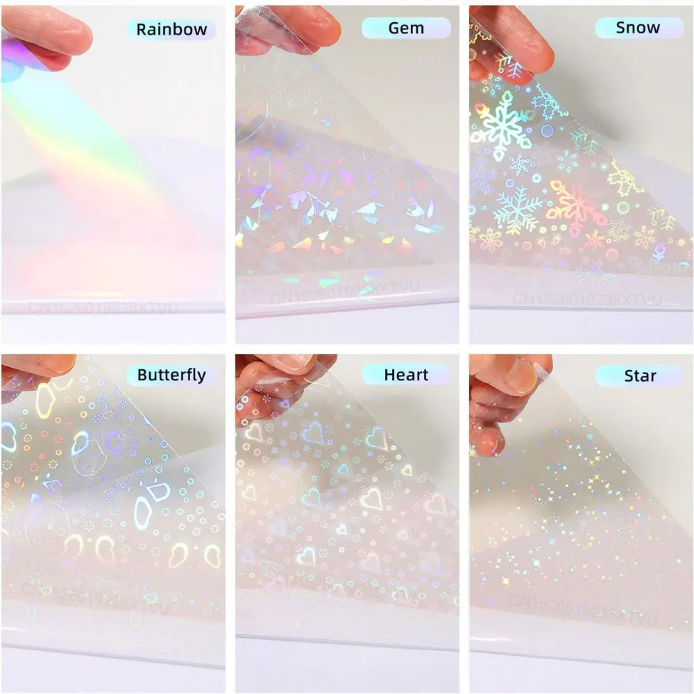 10 Sheets A4 Clear Cold Lamination Film Transparent Overlay Adhesive ...