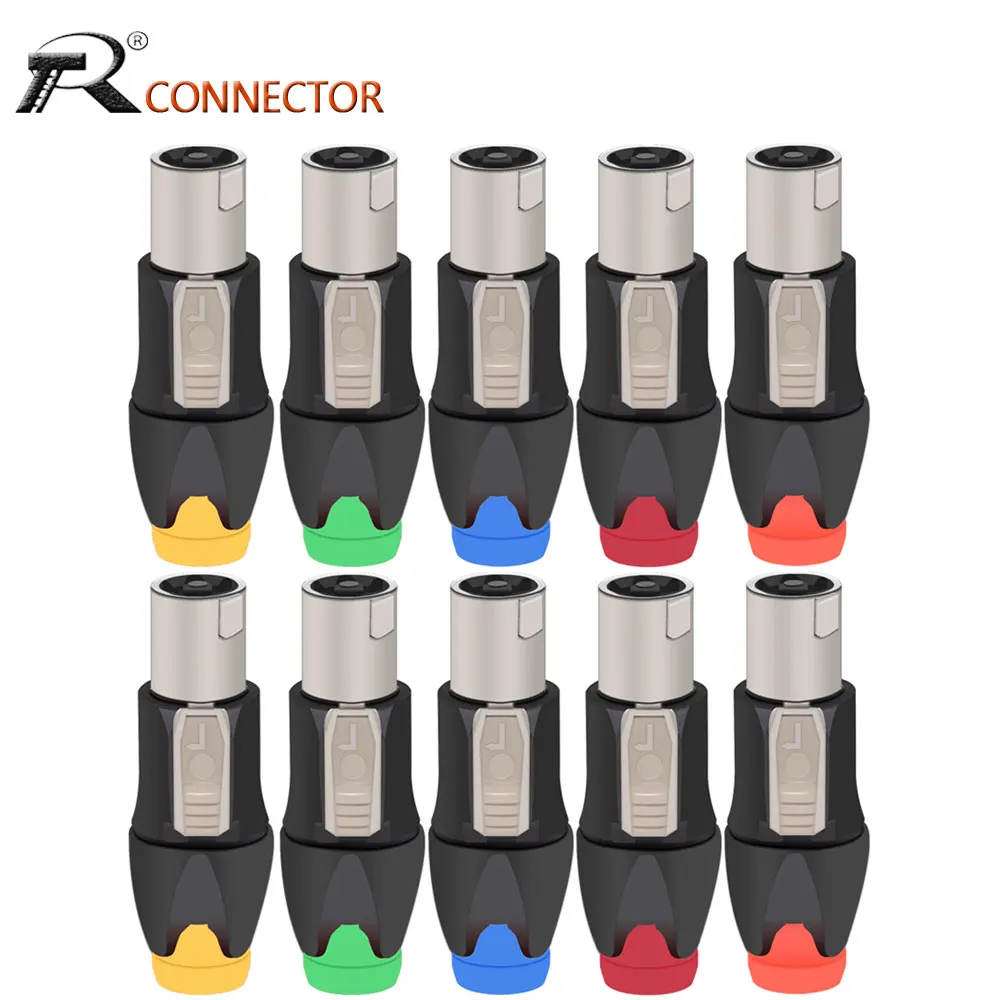 10pcs-Powercon-Connector-4-pins-20A-250V-Male-Plug-For-Speaker-Electric ...