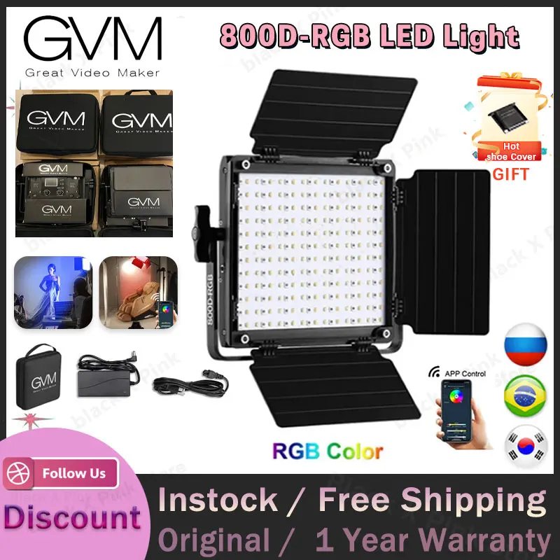 GVM-800D-RGB-Video-Light-for-Photography-Led-Lighting-Photo-Studio ...