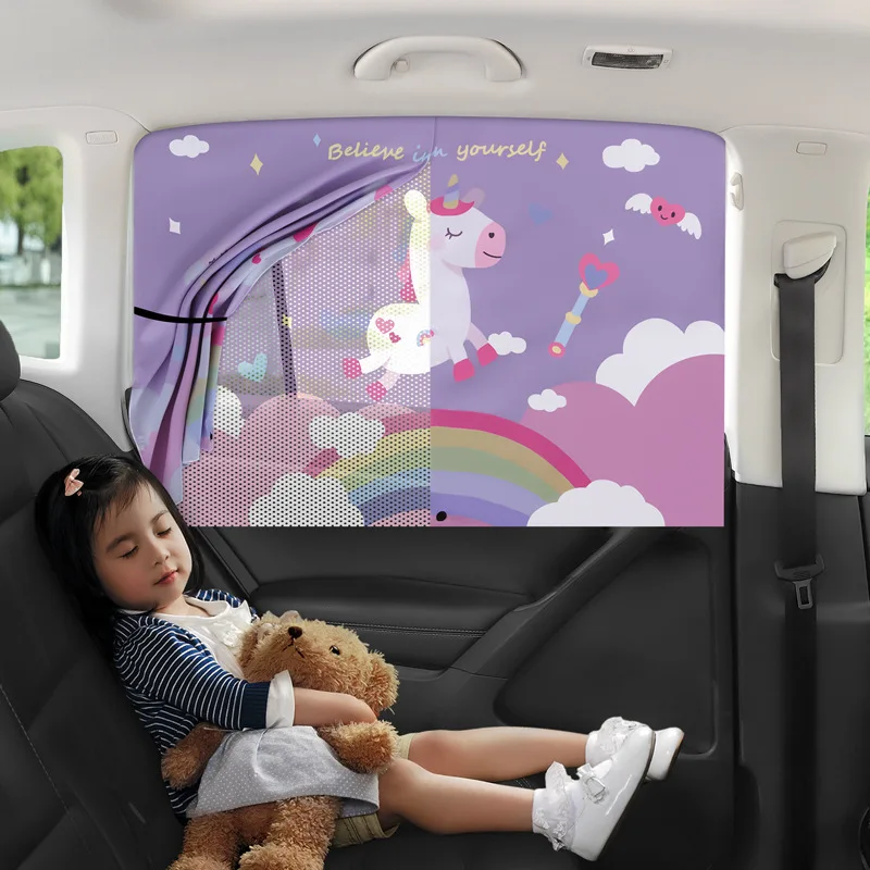 New-2-Layers-Car-Side-Window-Visor-Telescopic-Magnetic-Car-Window ...