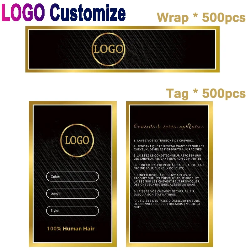 Custom-Logo-Wig-Tags-Bundle-Wrap-500Pcs-Hair-Labels-Tags-Hair-Bundles ...