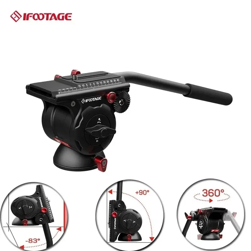 IFOOTAGE-komodo-K5-Video-Tripod-Head-Fluid-Drag-Pan-Head-for-DSLR ...